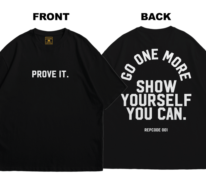 Premium Oversized Cotton Shirt: Go One More (Front and Back) – Printaco