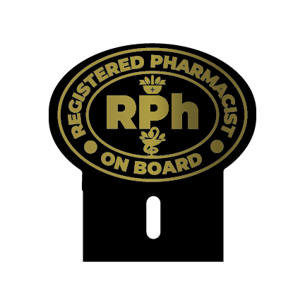 Acrylic Car Emblem: RPh Registered Pharmacist – Printaco